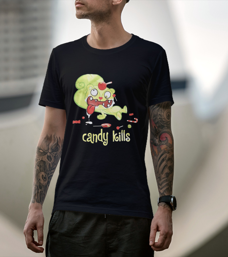Candy Kills Cartoon Character Overloaded On Sweets T-Shirt