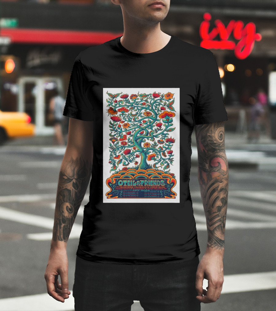 Oteil And Friends Tour May 2026 Psychedelic Tree Design Stepan Cleves Crouch T-Shirt