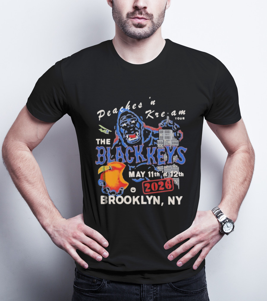 Peaches 'n Kream Tour The Black Keys May 11th 12th 2026 Brooklyn NY T-Shirt