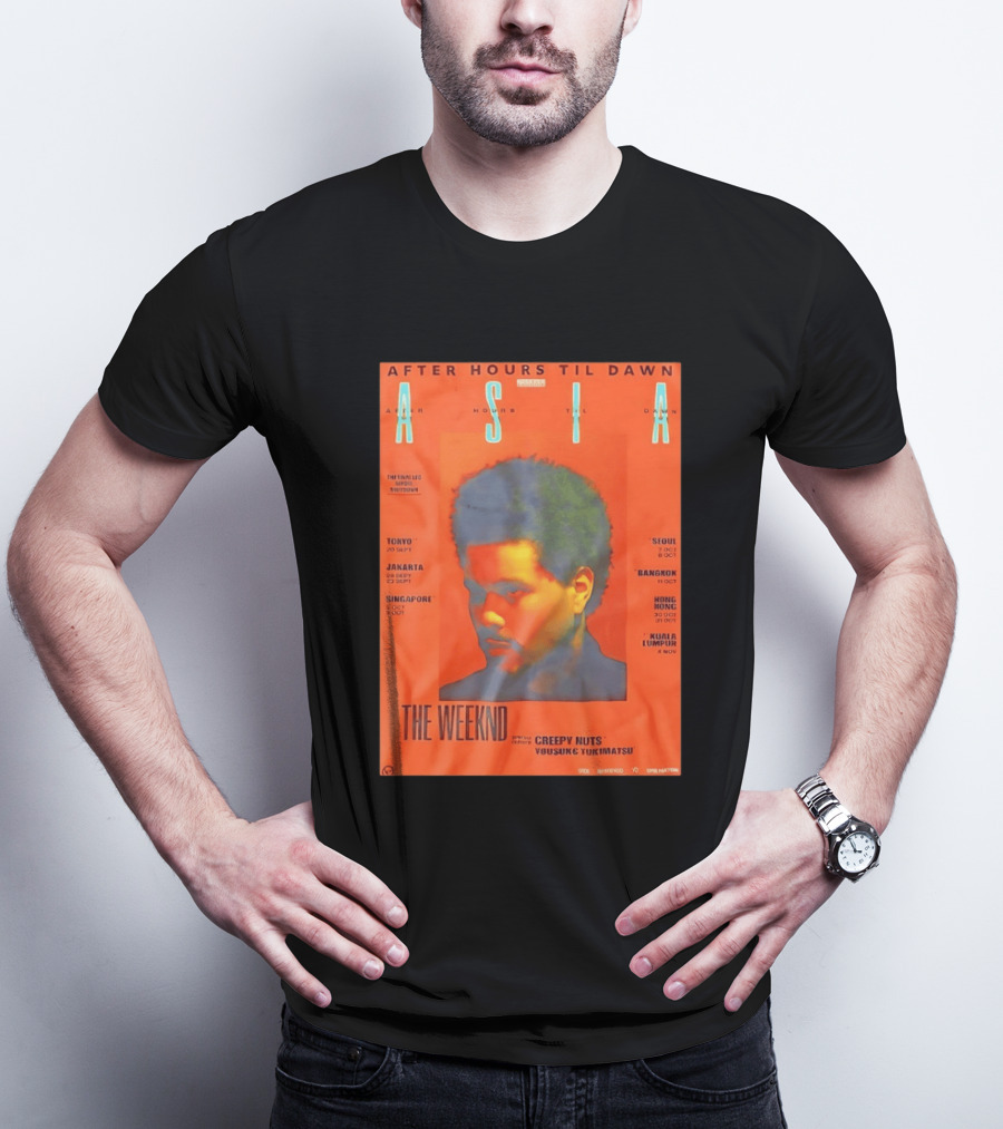 The Weeknd After Hours Til Dawn Asia Tour 2023 Tokyo Jakarta Singapore Seoul Bangkok Hong Kong Kuala Lumpur T-Shirt