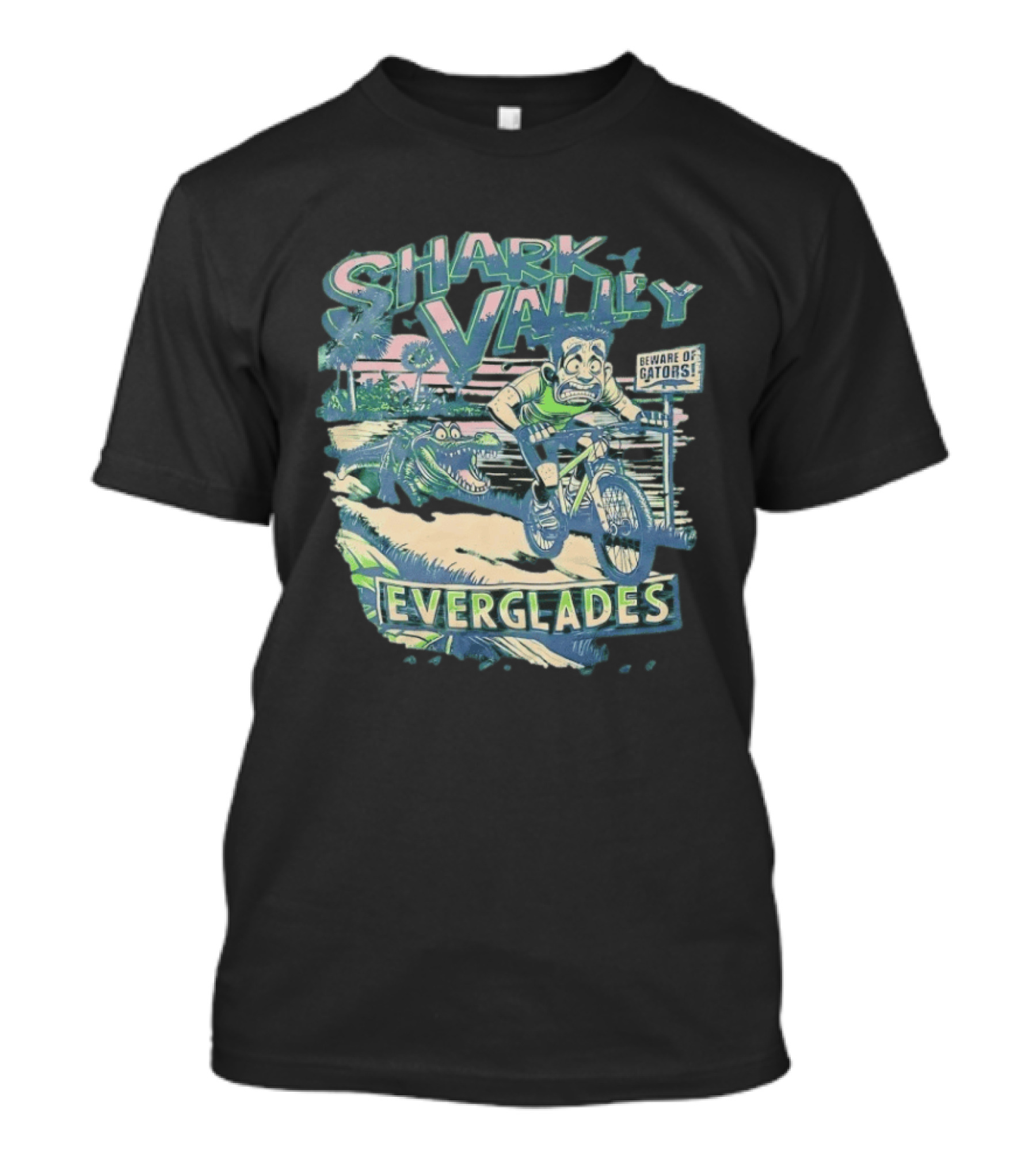 Shark Valley Everglades Beware Of Gators Biking Adventure T-Shirt