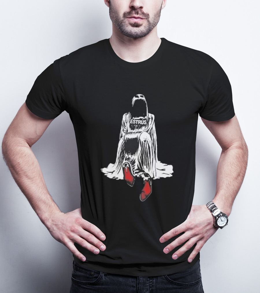 Tove Lo Estrus Red Boots Monochrome Cloaked Figure T-Shirt