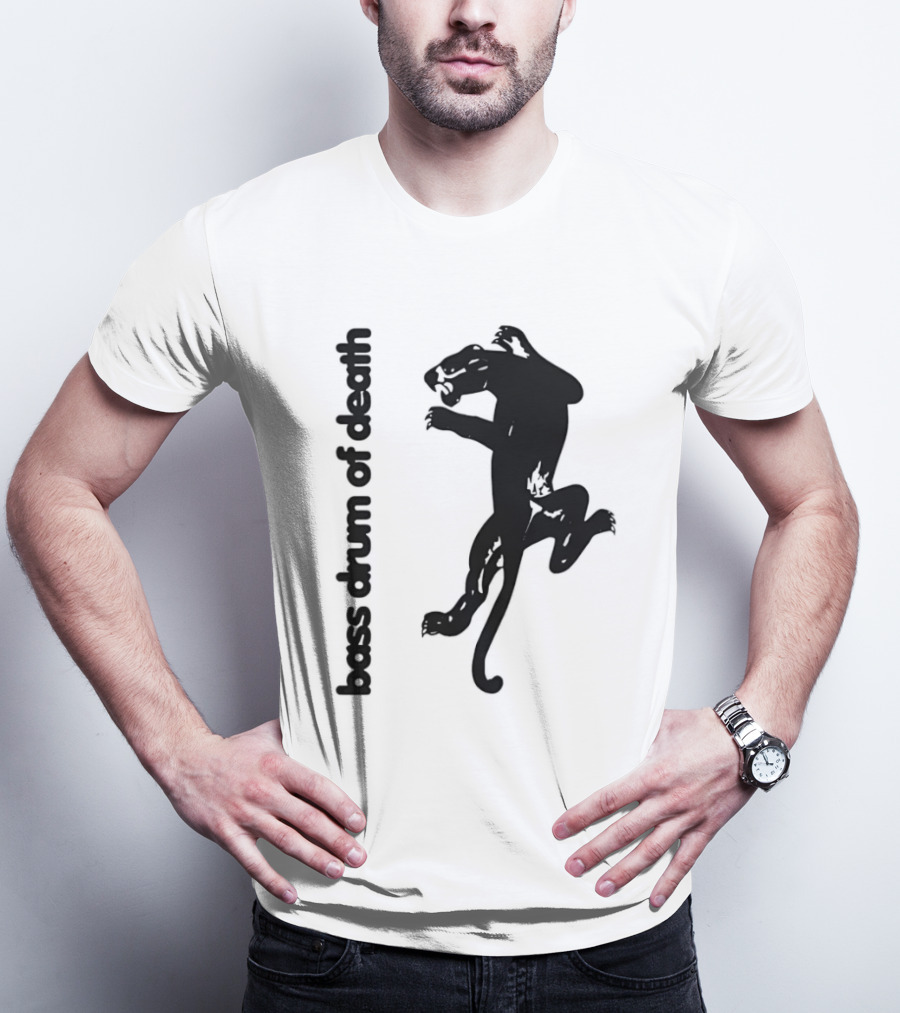 Black Panthers Bass Drum Of Death Panther Silhouette Jumping T-Shirt