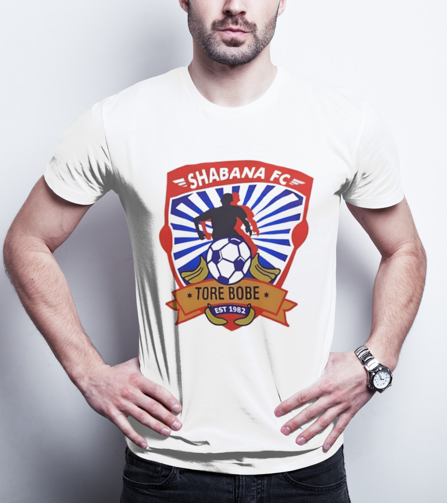 Shabana FC Tore Bobe Est 1982 Soccer Emblem With Player And Ball T-Shirt
