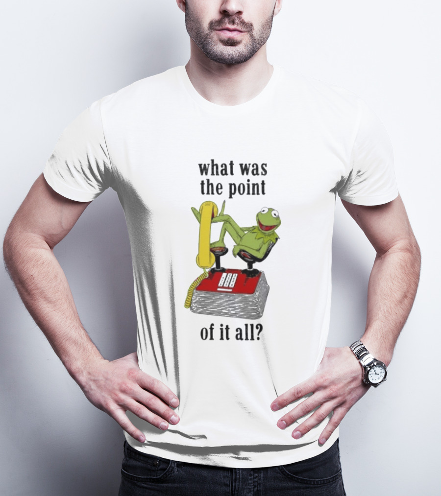 Kermit Frog What Was The Point Of It All Vintage Telephone Mockery T-Shirt