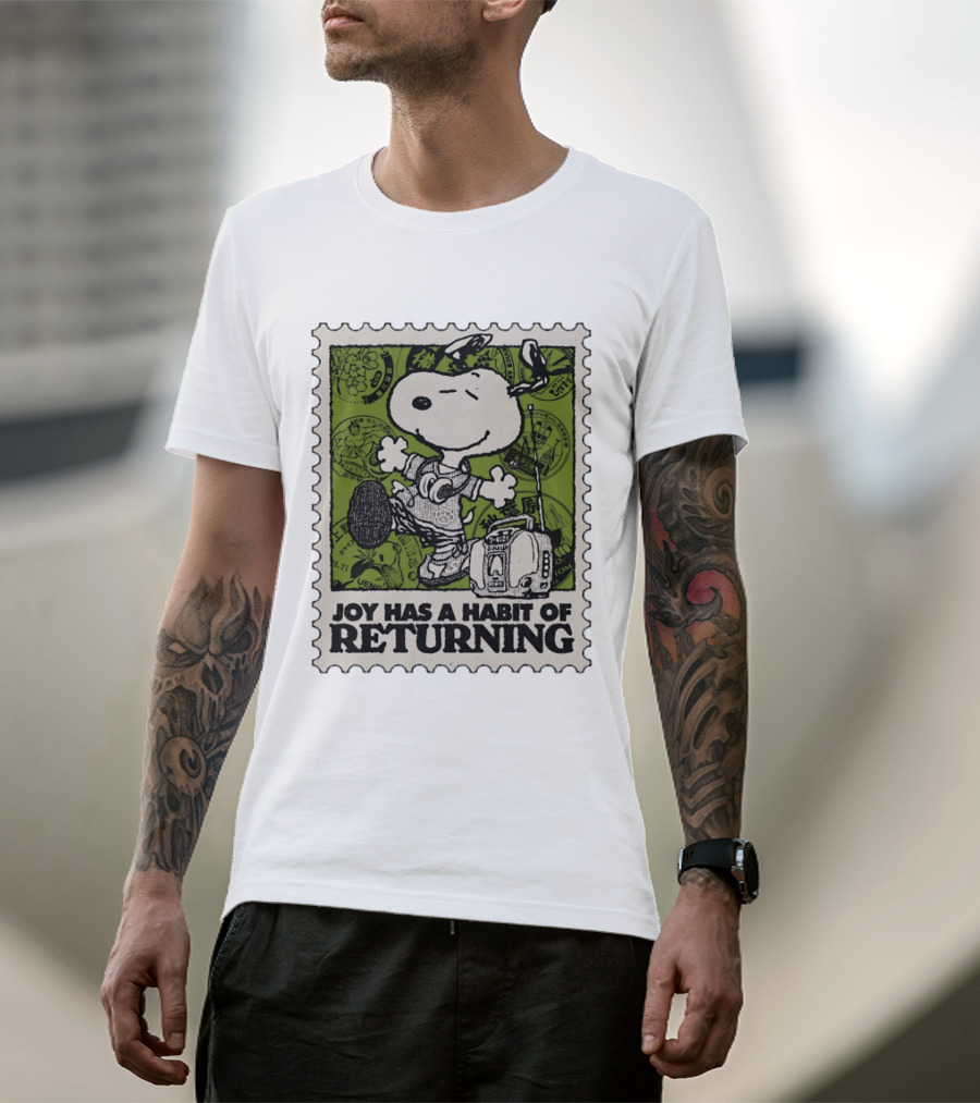 Snoopy Headphones Streetwear Joy Has A Habit Of Returning T-Shirt