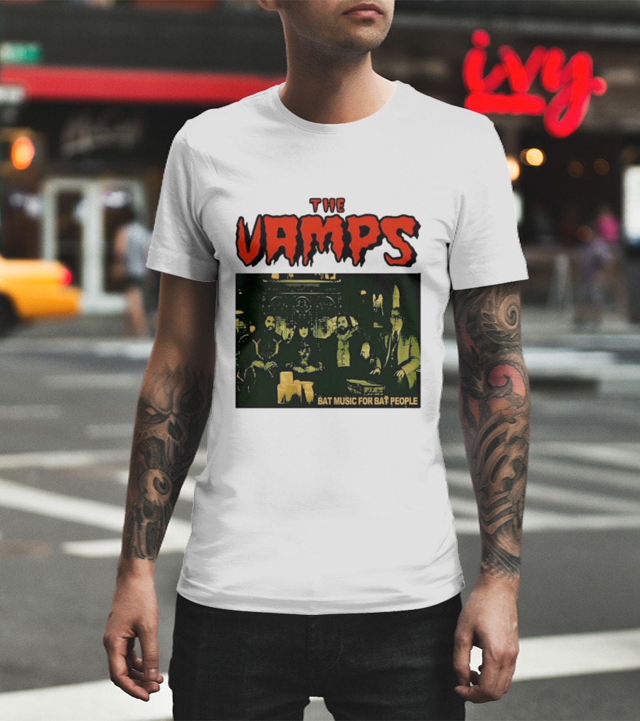 The Vamps What We Do In The Shadows Bat Music For Bat People Candles Group Image T-Shirt