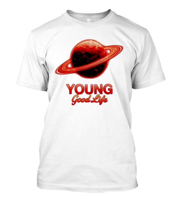 Young Good Life Red Planet Rings T-Shirt
