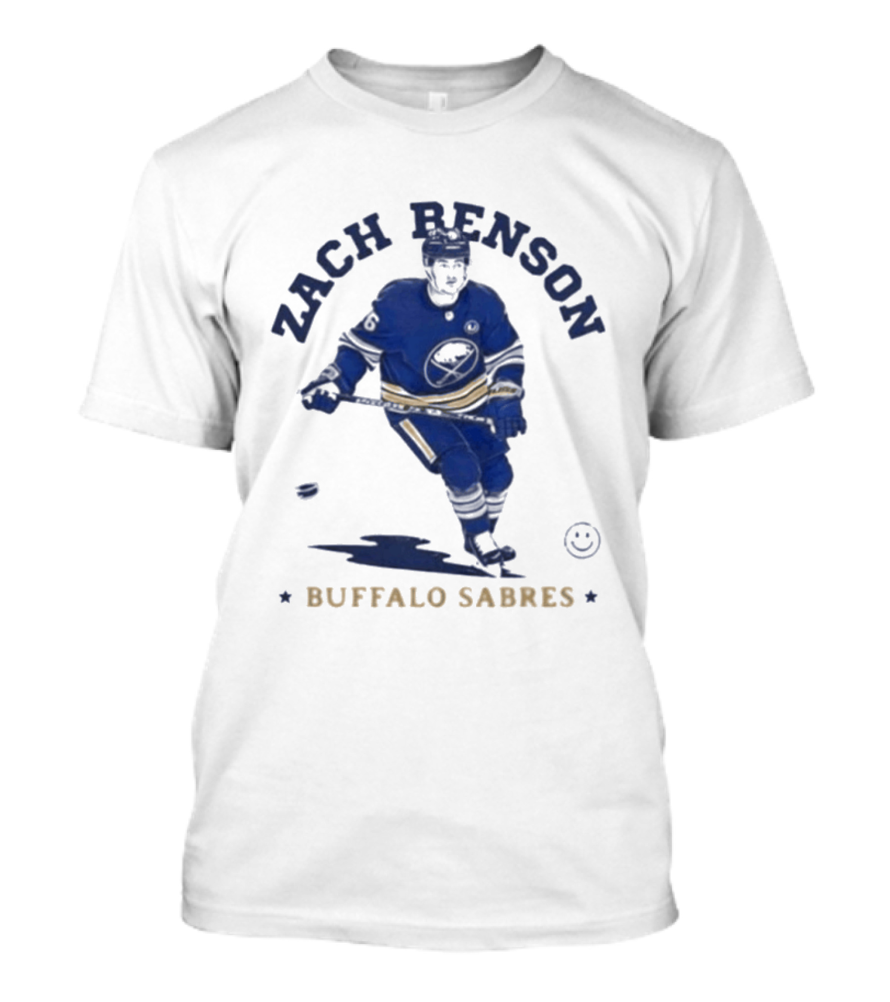 Zach Benson Buffalo Sabres Hockey Player Sketch T-Shirt