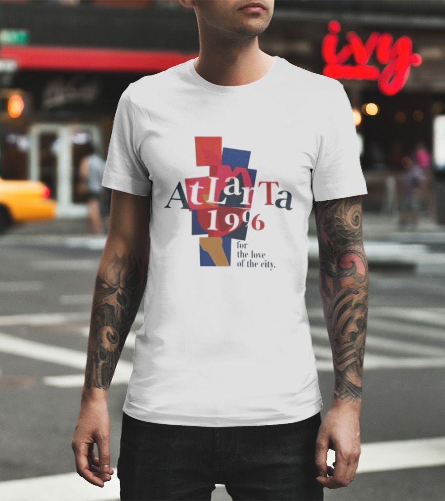 Atlanta 1996 For The Love Of The City Colorful Geometric Shapes T-Shirt