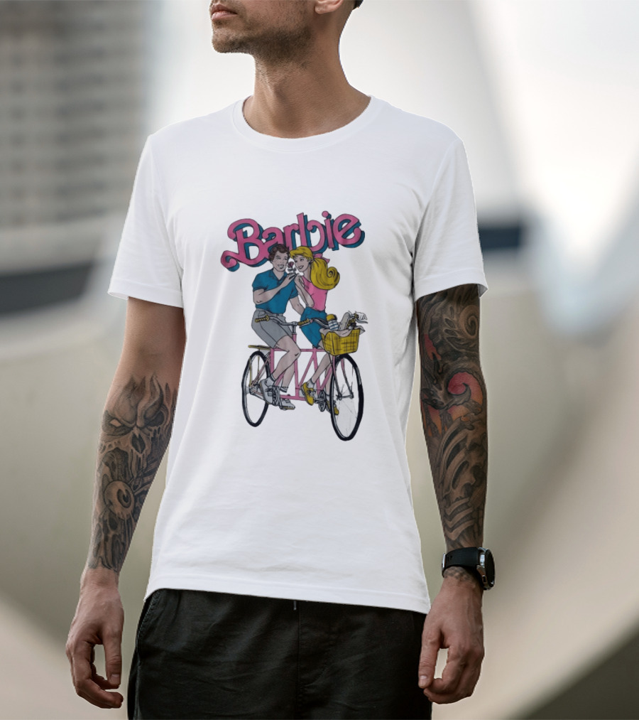 Barbie And Ken Biking Adventure With Ice Cream And Basket T-Shirt