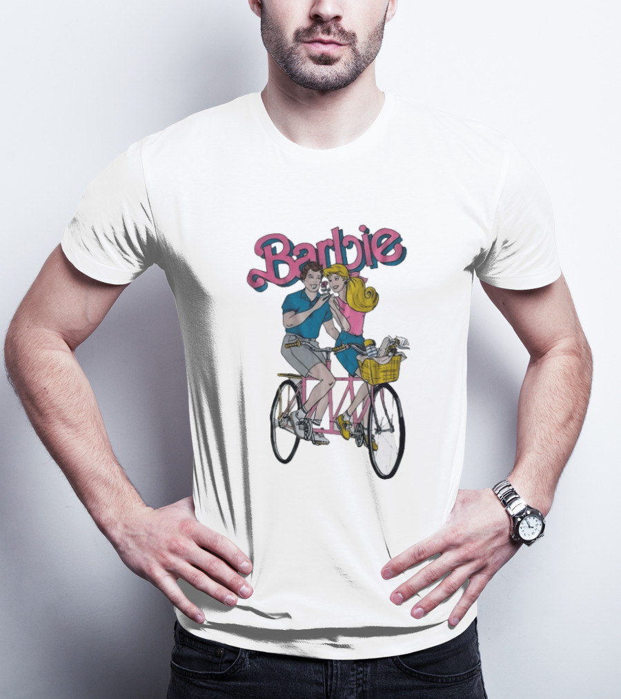 Barbie And Ken Biking Adventure With Ice Cream And Basket T-Shirt