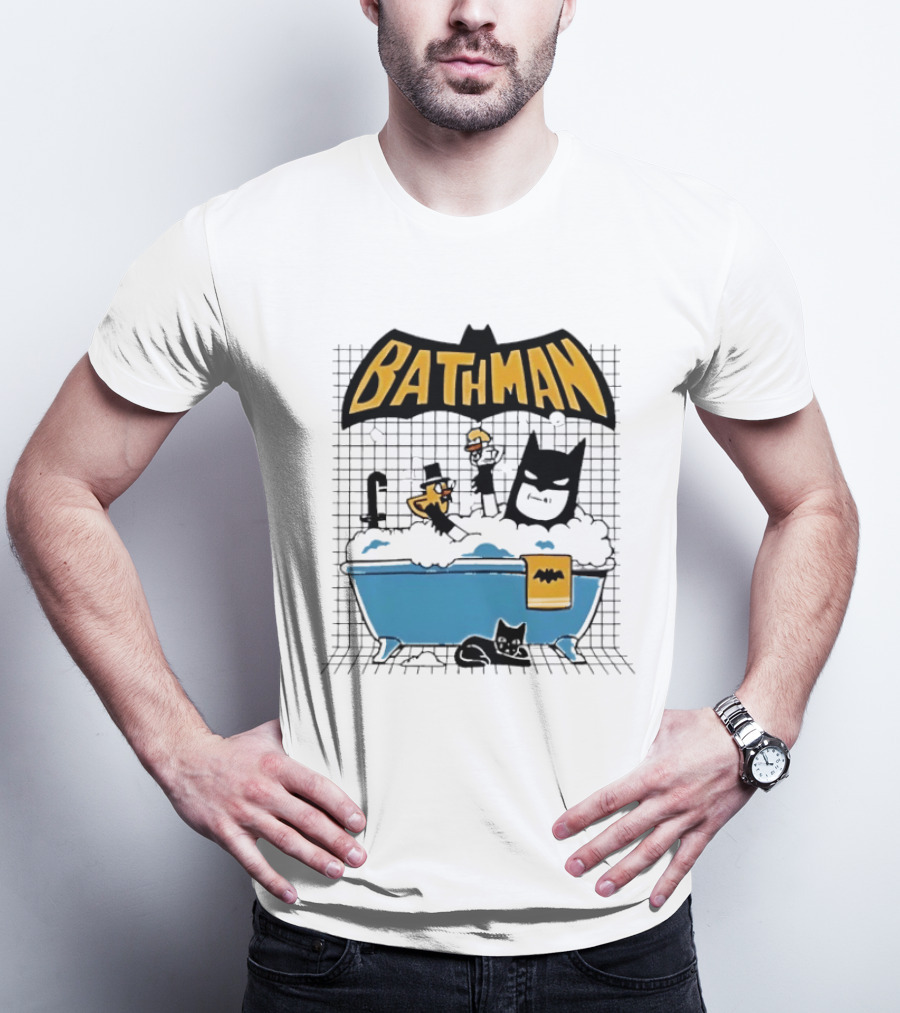 Bathman Super Hero Bathtub Adventure With Bat Towel And Rubber Duck T-Shirt
