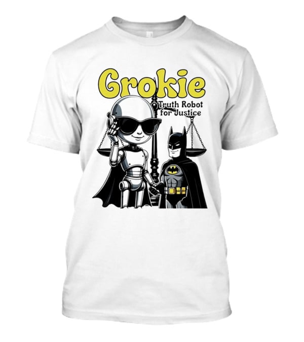 Grokie Batman Truth Robot For Justice Scales T-Shirt