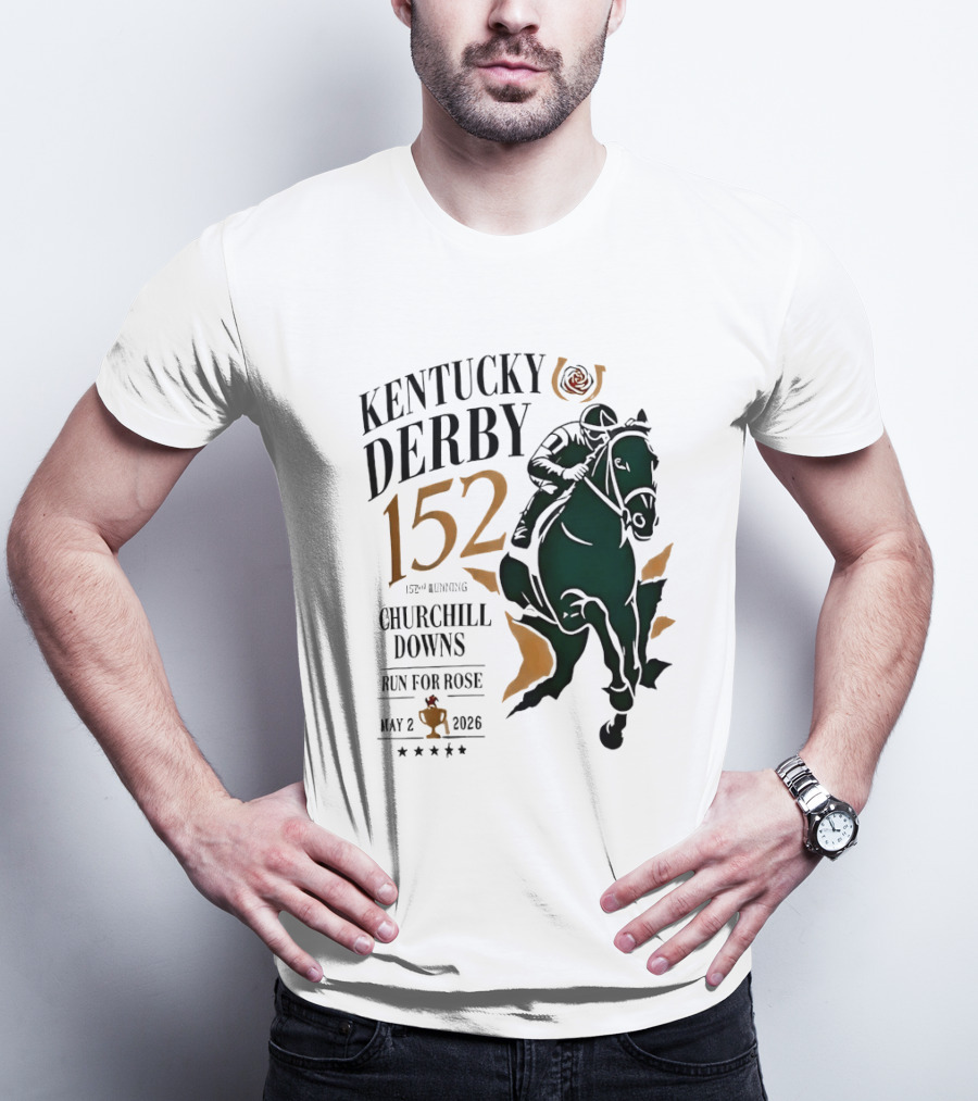 Kentucky Derby 152 2026 Churchill Downs Run For Rose May 2 Horse Racing T-Shirt