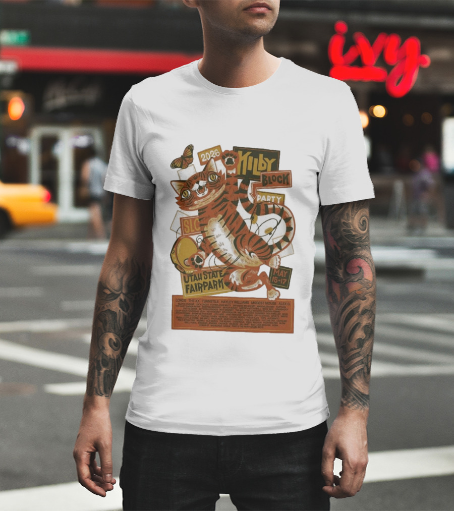 Kilby Block Party 2026 Utah State Fairpark May 15 17 Featuring Lorde Hayley Williams Modest Mouse And More T-Shirt