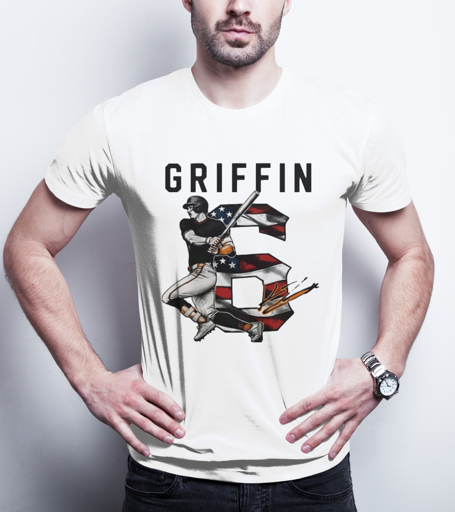 Griffin Baseball No 6 Stars And Stripes Patriotic T-Shirt