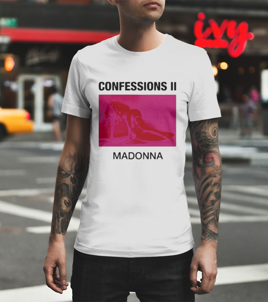 Madonna Confessions II Neon Pink Crawling Pose T-Shirt