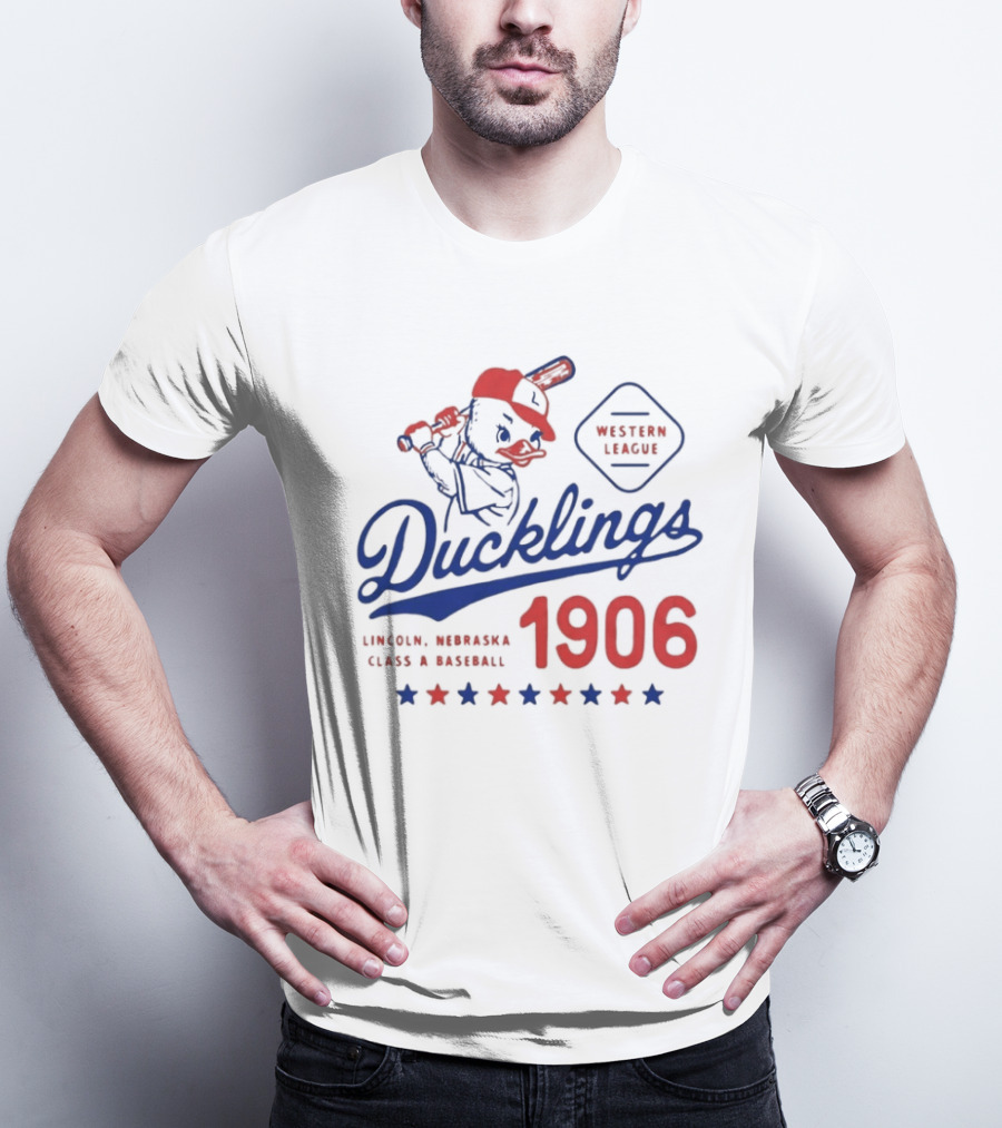 Ducklings Lincoln Nebraska Western League Baseball 1906 T-Shirt