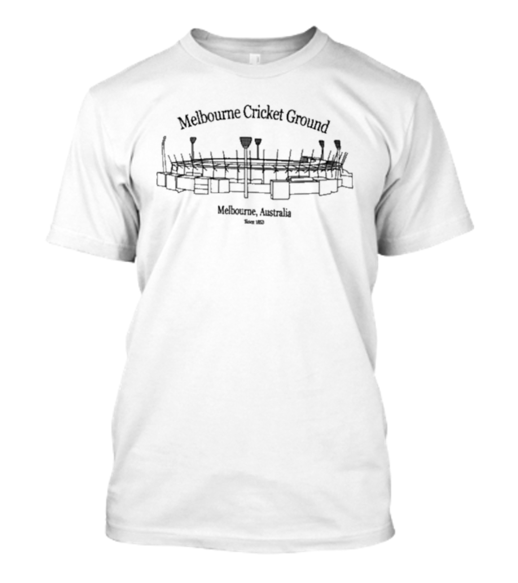 Melbourne Cricket Ground Sketch Melbourne Australia 2022 T-Shirt