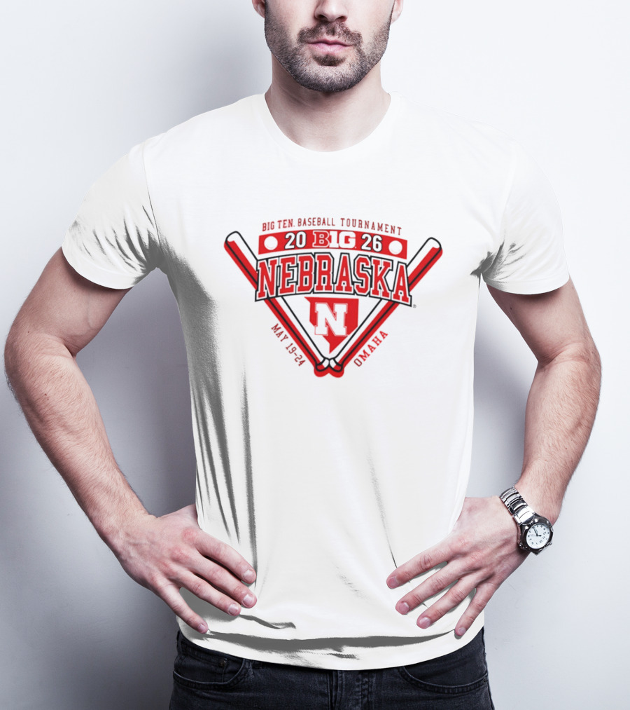 Big Ten Baseball Tournament 2026 Nebraska Cornhuskers May 20 24 Omaha T-Shirt