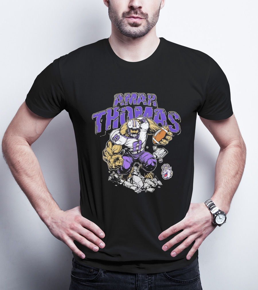 Amar Thomas James Madison Dukes Football Player T-Shirt