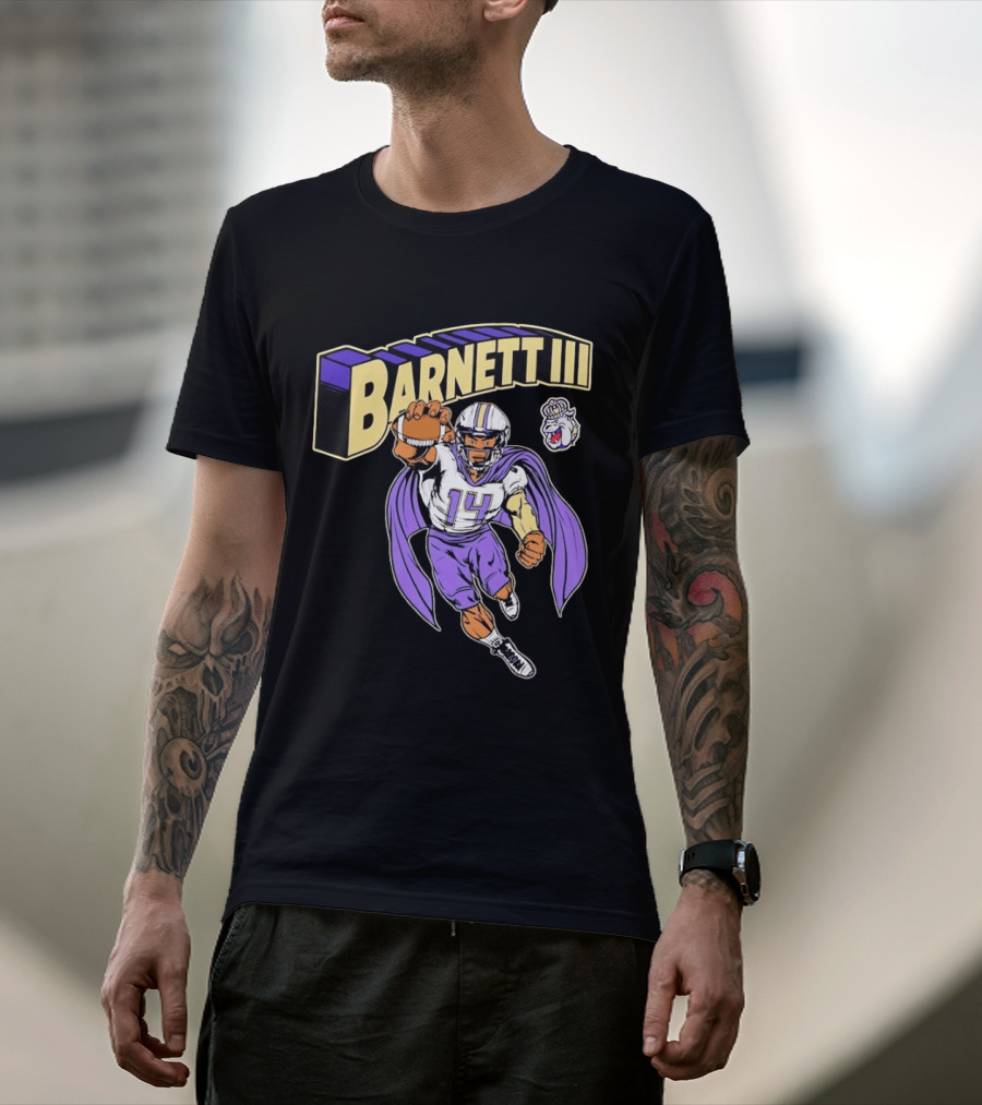 Barnett III James Madison Dukes Football Player T-Shirt