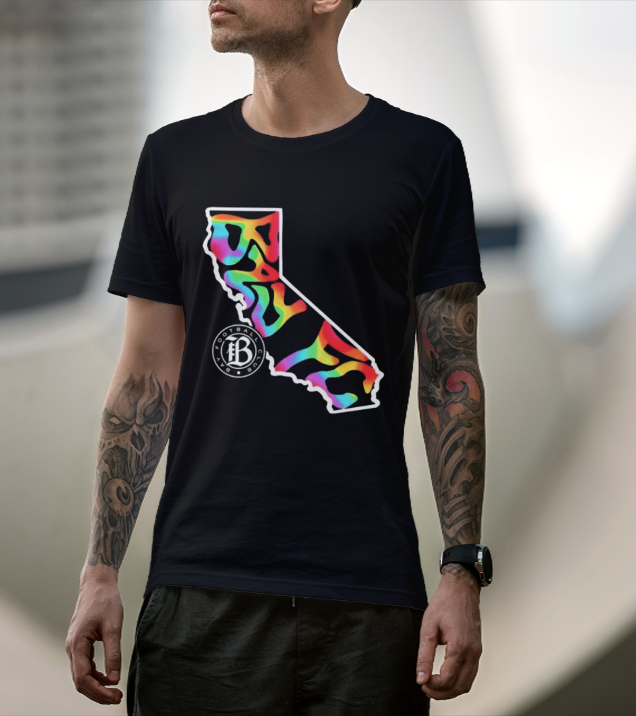Bay FC Groovy Pride California Football Club Rainbow T-Shirt