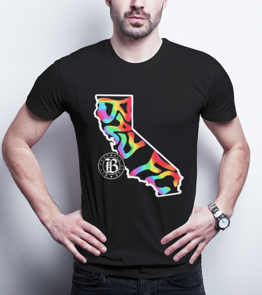 Bay FC Groovy Pride California Football Club Rainbow T-Shirt