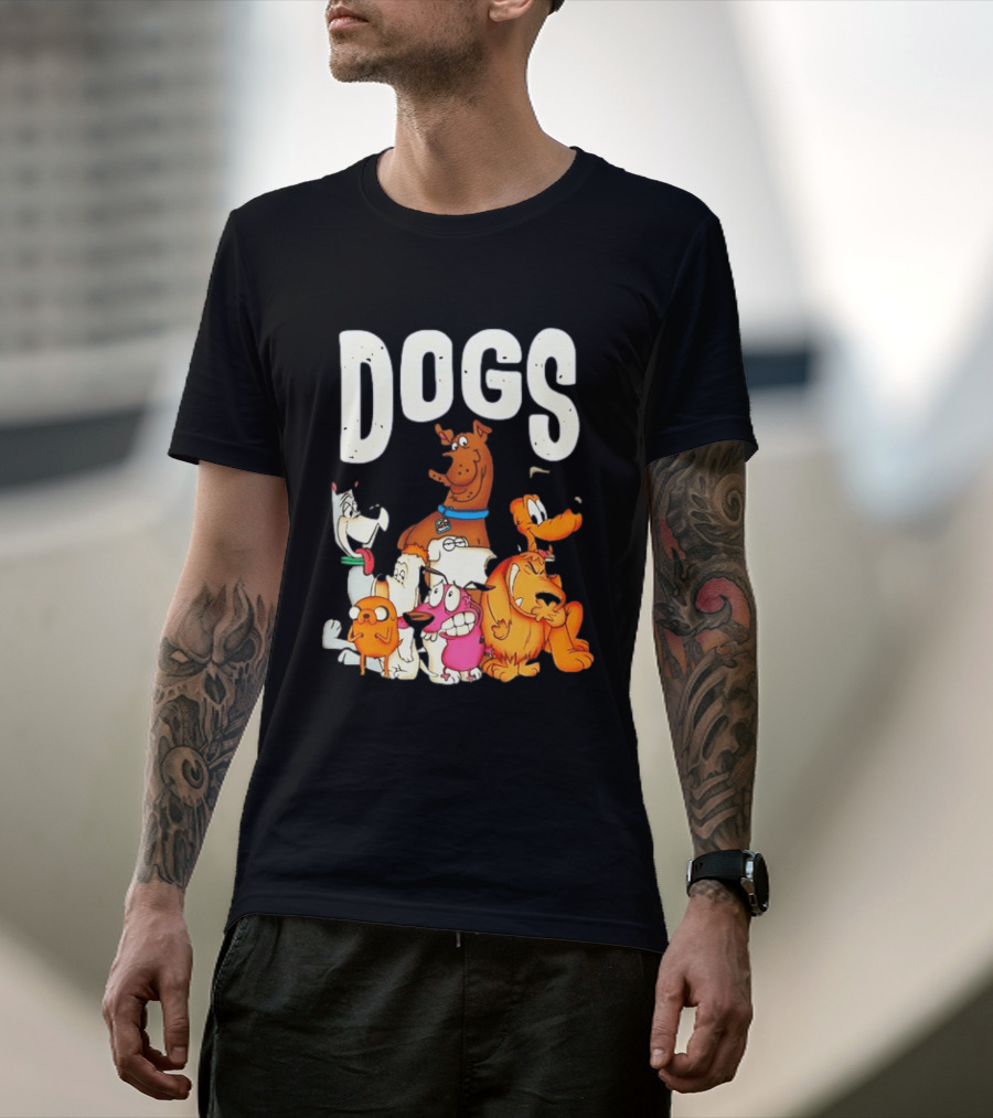 DOGS Astro Scooby Doo Jake Droopy Brian Griffin Courage Pluto Muttley T-Shirt