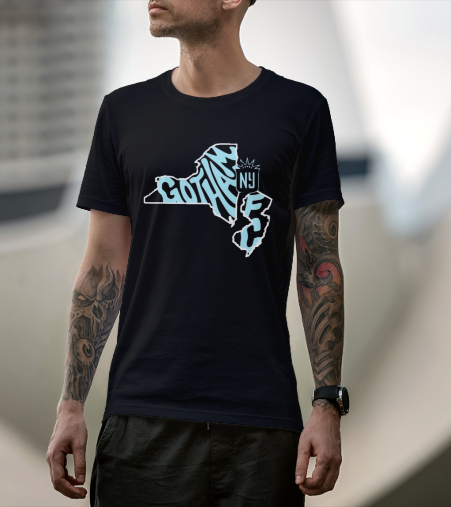 Gotham FC New Jersey New York State Groovy NY FC T-Shirt