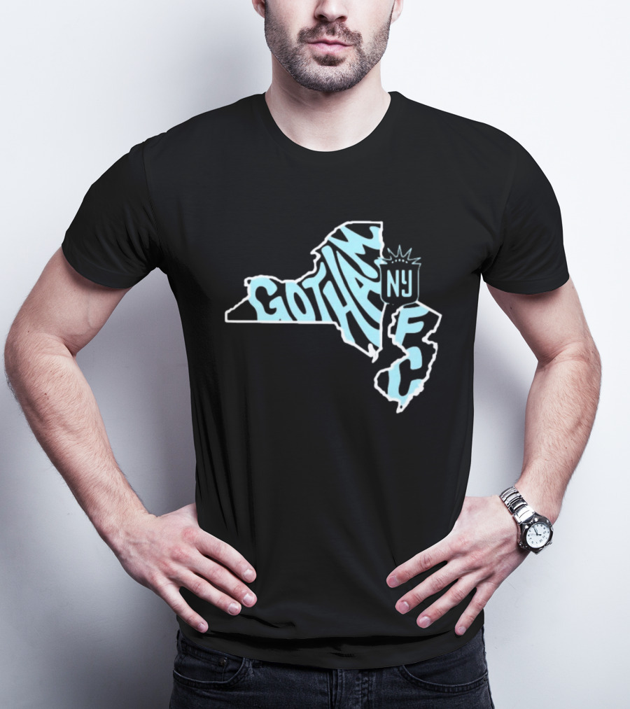 Gotham FC New Jersey New York State Groovy NY FC T-Shirt