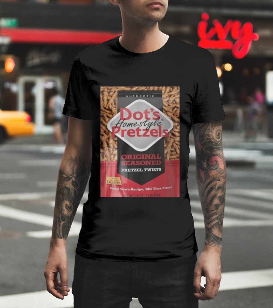 Dot's Homestyle Pretzels Original Seasoned Snack Twist Authentic North Dakota Flavor T-Shirt