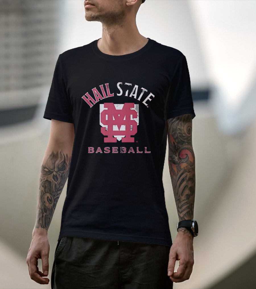 Hail State MSU Baseball Home Plate T-Shirt