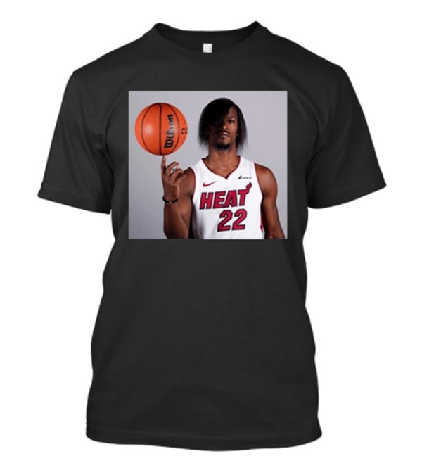 Jimmy Butler Miami Heat 22 Wilson Basketball Nike T-Shirt