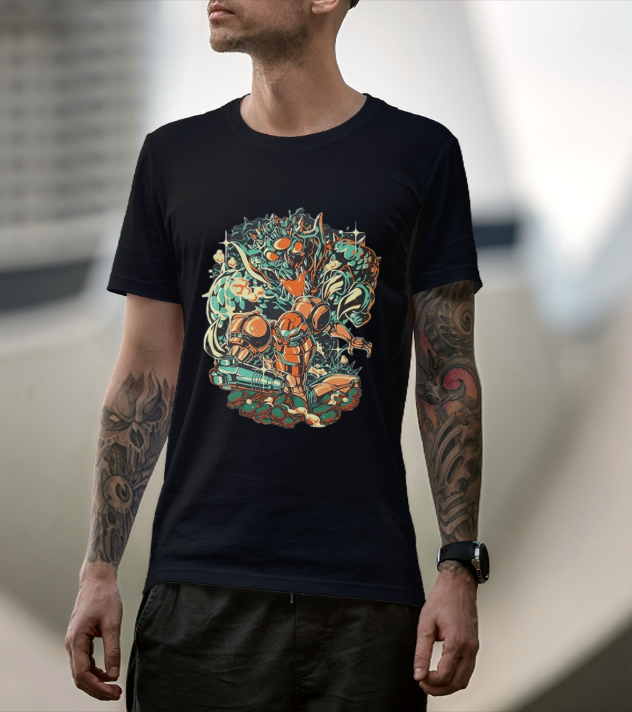 Metroid Samus Aran Kraid Catastrophic Day Retro Gaming T-Shirt