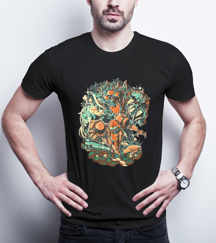 Metroid Samus Aran Kraid Catastrophic Day Retro Gaming T-Shirt
