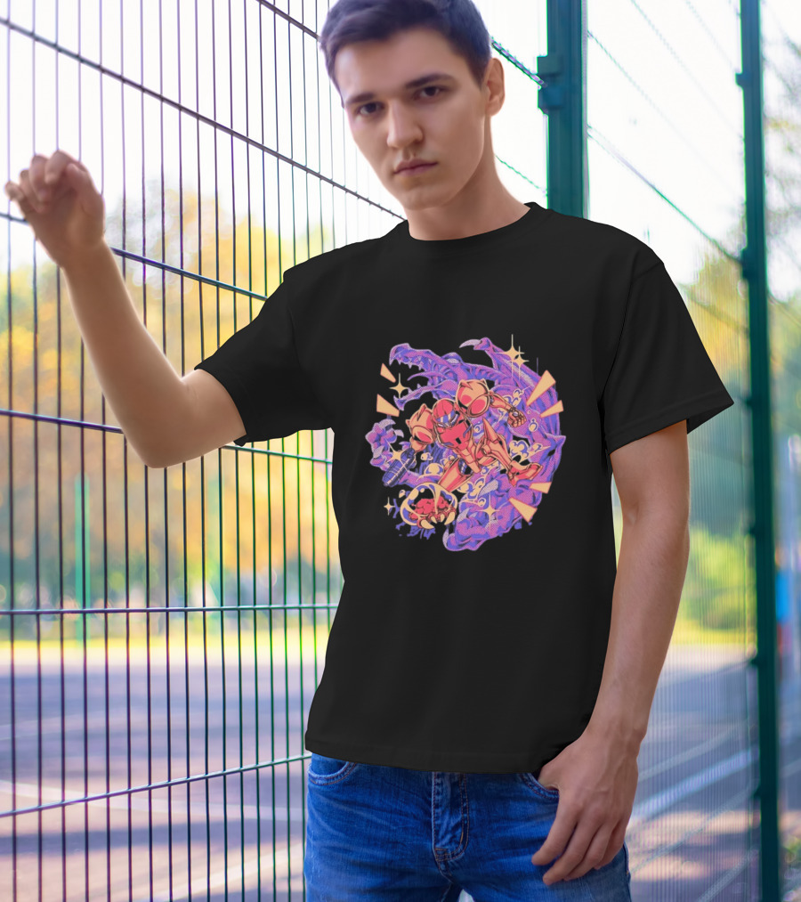 Metroid Samus Aran Versus Ridley Galactic Battle Hunter T-Shirt