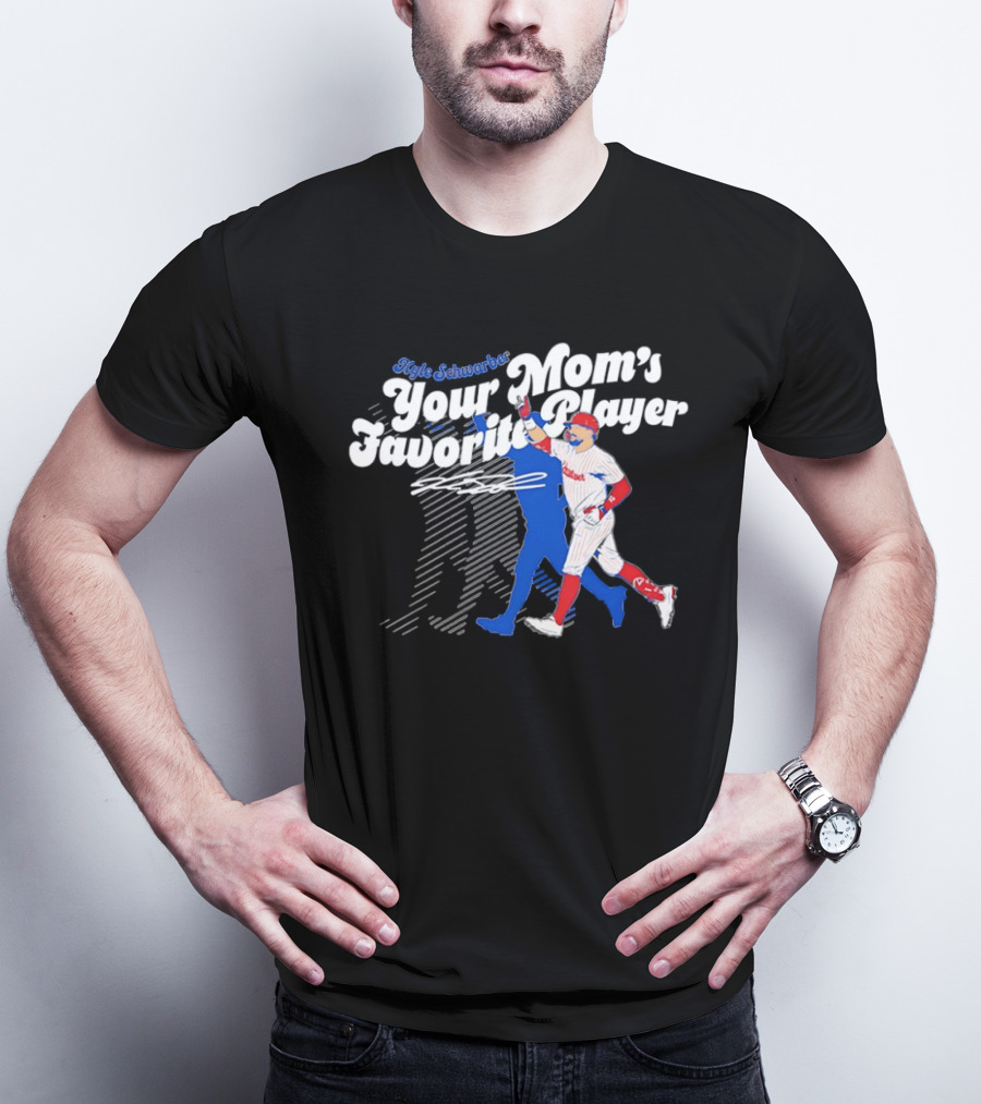 Kyle Schwarber Your Mom's Favorite Player Philadelphia Phillies Baseball Signature T-Shirt