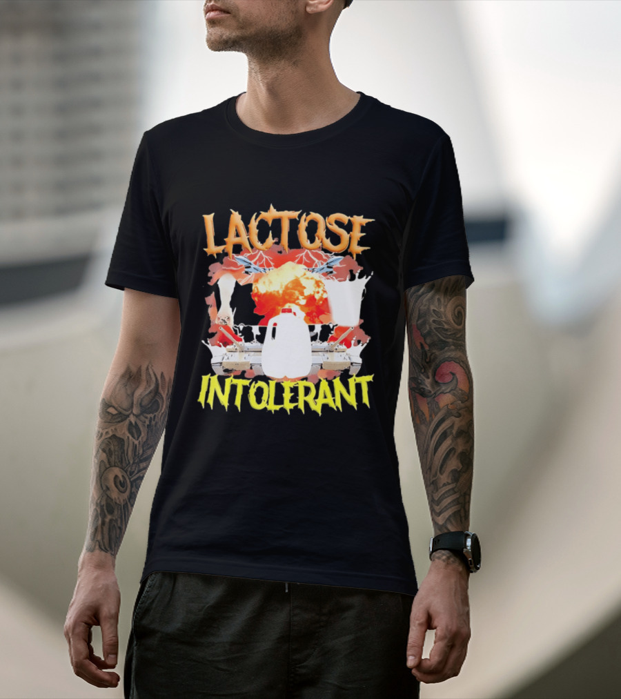 Lactose Intolerant Explosive Milk Jug Meme T-Shirt