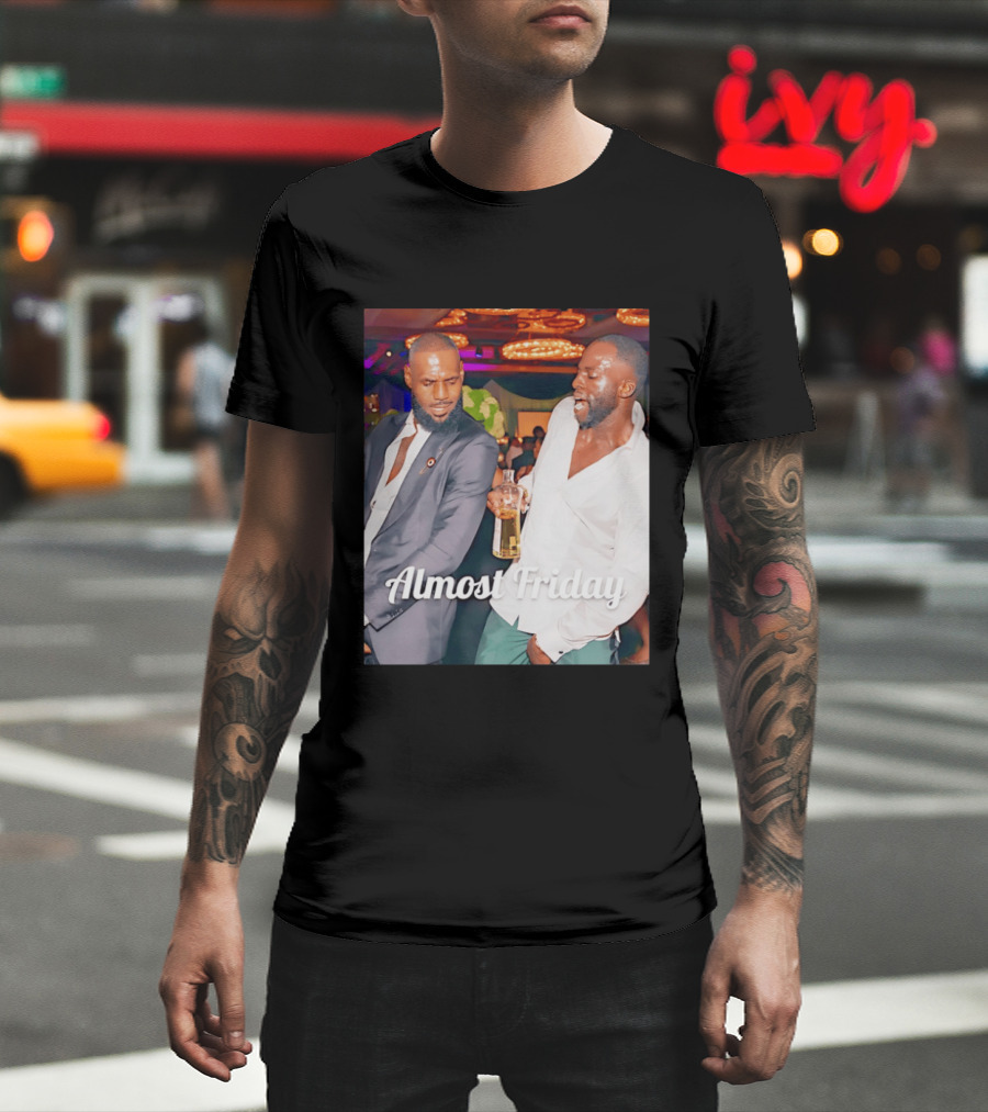 LeBron James Draymond Green Almost Friday Club Scene T-Shirt