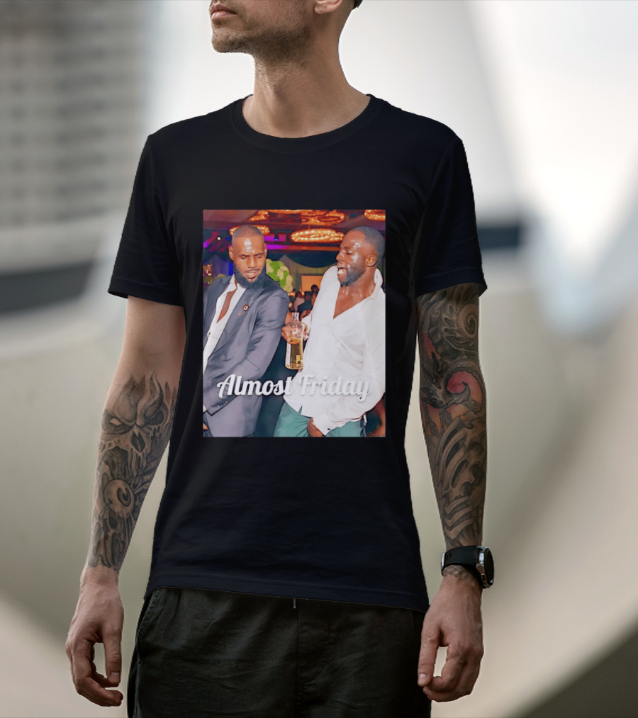 LeBron James Draymond Green Almost Friday Club Scene T-Shirt