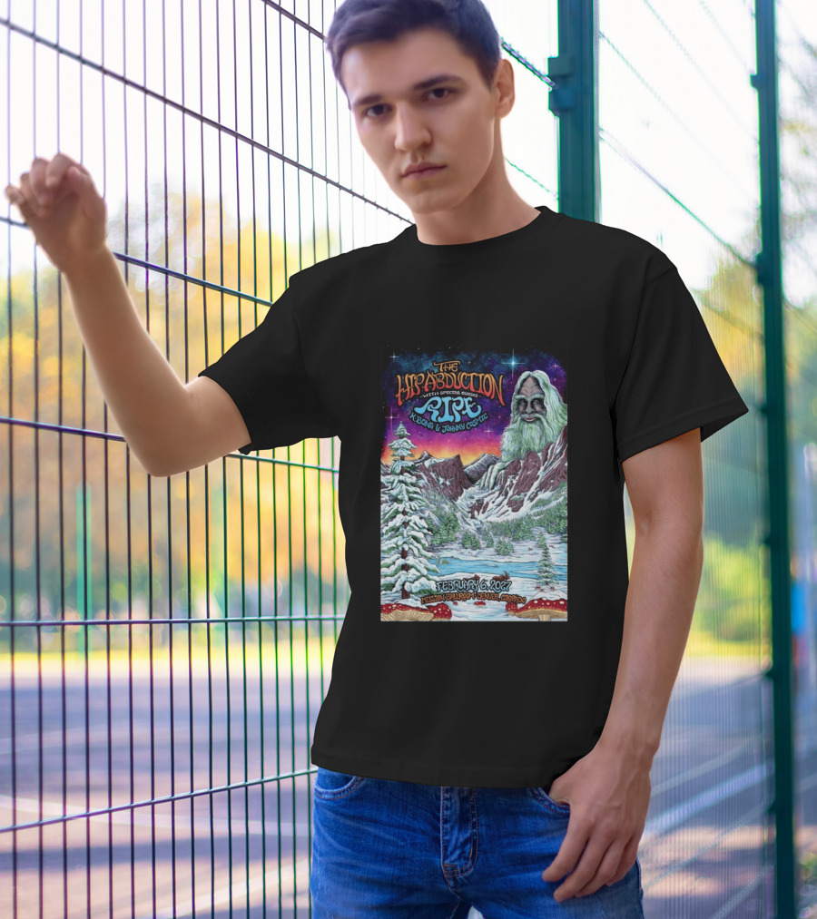 The Hipabduction February 6 2027 Mission Ballroom Denver CO Pipe K Bong Johnny Cosmic T-Shirt