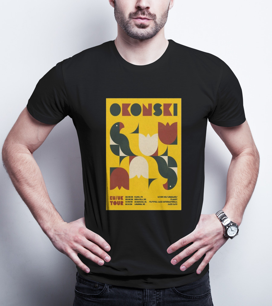 Okonski EU UK Tour 2026 Paris Brussels Nijmegen London Jazz Shows T-Shirt