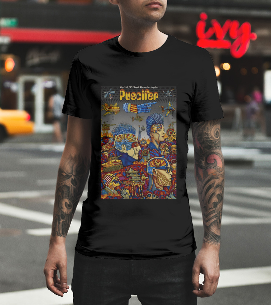 Puscifer May 14 2026 Greek Theatre Los Angeles CA Psychedelic Concert T-Shirt
