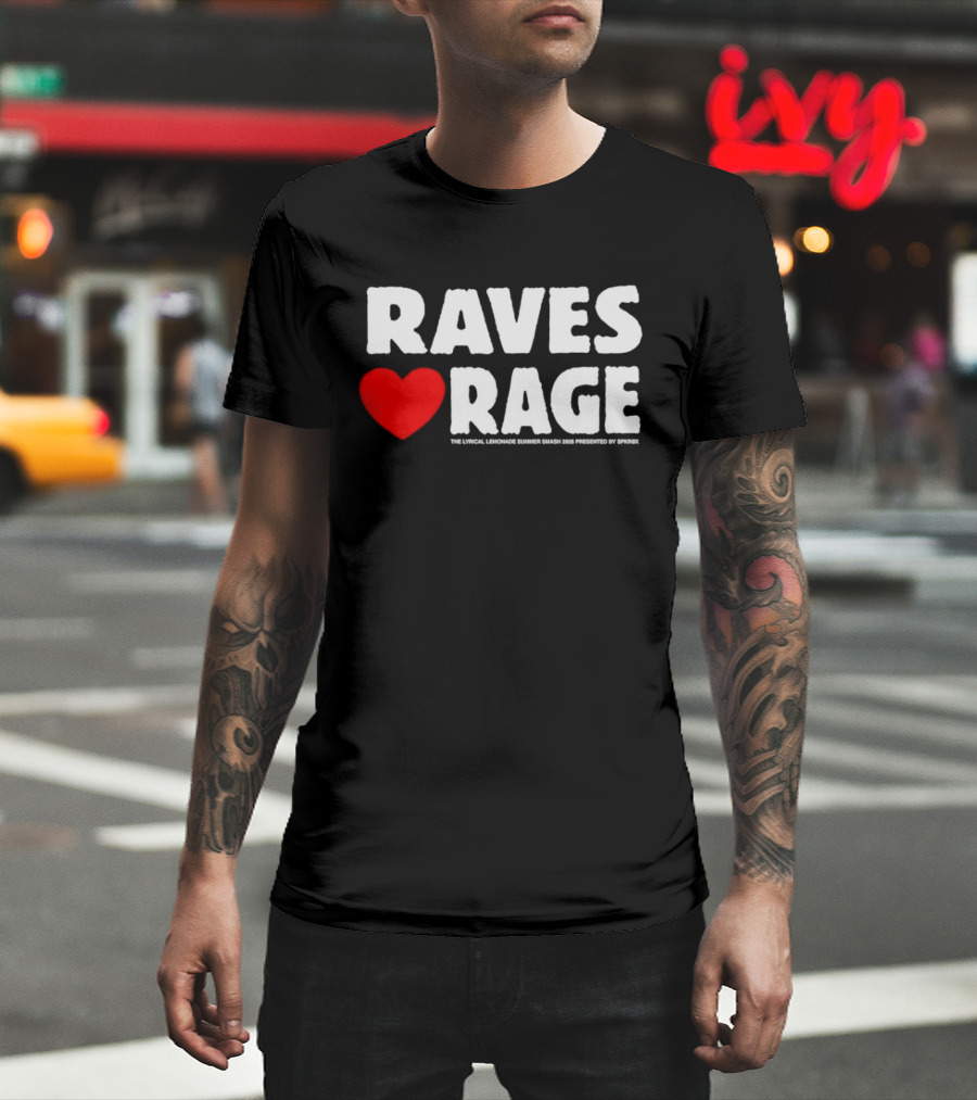 Raves Love Rage Summer Smash 2026 Festival Black Trucker T-Shirt