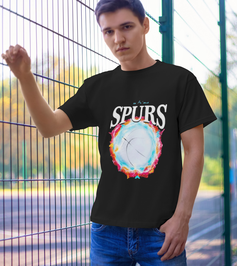 San Antonio Spurs Basketball Cosmic Energy Burst 2026 T-Shirt