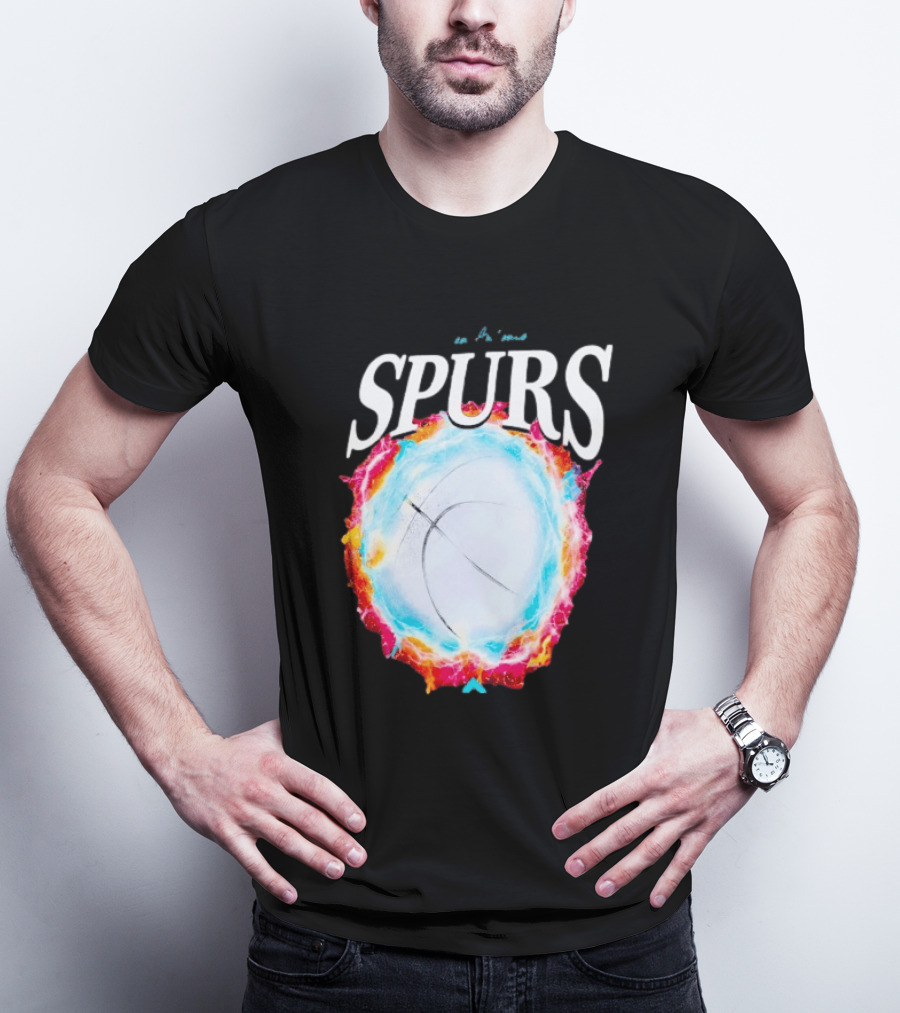 San Antonio Spurs Basketball Cosmic Energy Burst 2026 T-Shirt