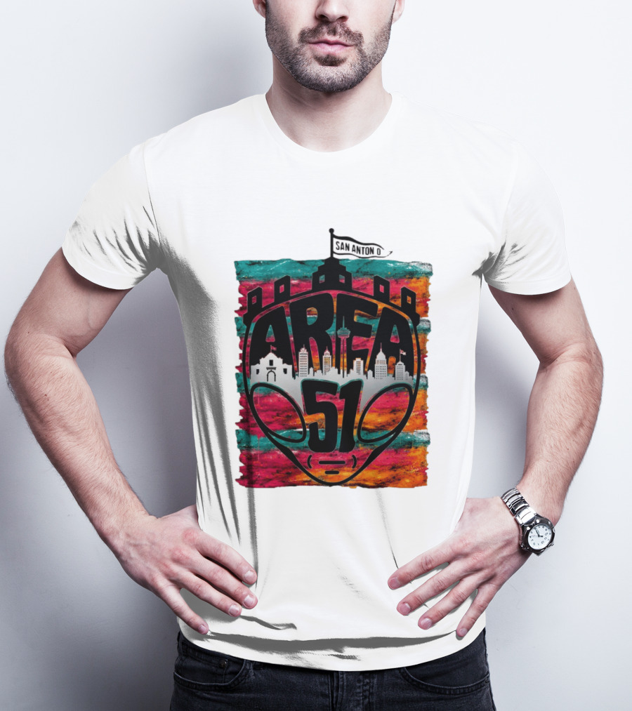 Area 51 San Antonio Spurs NBA Fiesta Skyline 2026 Victor Wembanyama T-Shirt