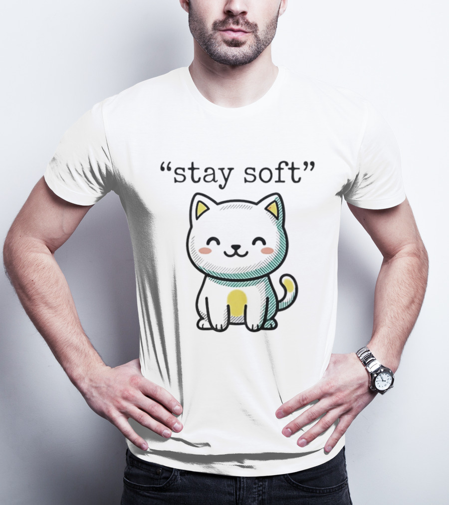 Stay Soft Cute Cat T-Shirt